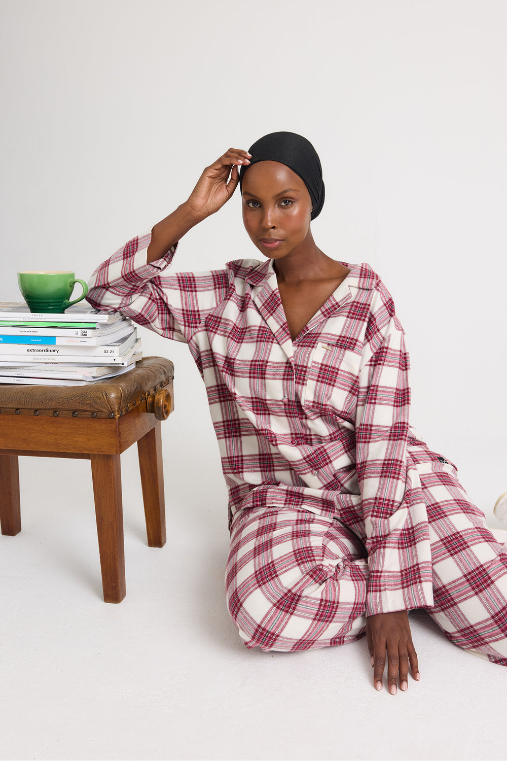 Stone Plaid Pyjama Set - His & Hers Couples PJs