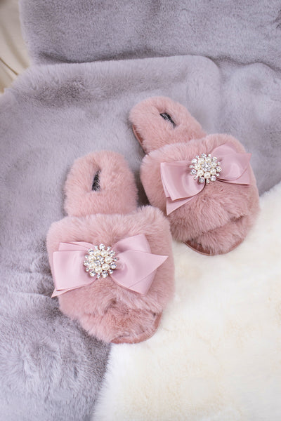 Womens Pink Sliders Slippers | Anya Sliders from Pretty You London ...
